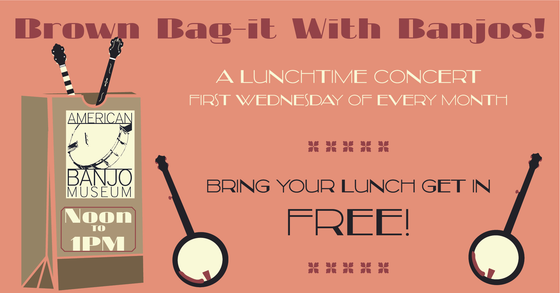 FREE Brown Bag-it with Banjos at American Banjo Museum - MetroFamily ...